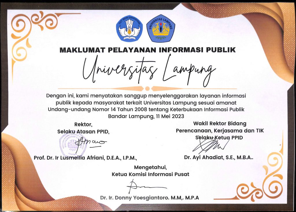 LOGO UNILA – PPID Universitas Lampung